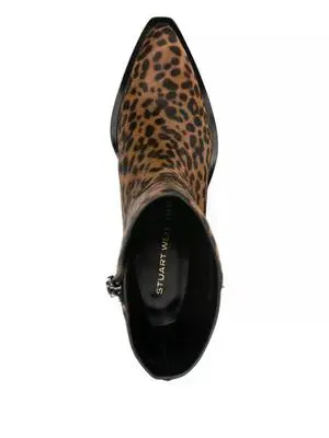 STUART WEITZMAN 60mm Leopard-print Ankle Boots