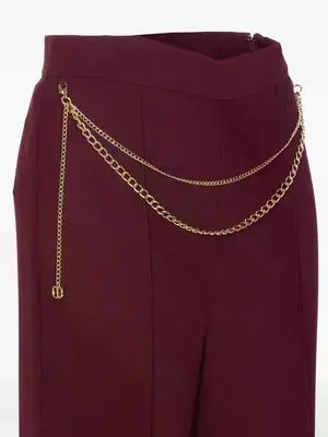 TWINSET Chain-embellished Trousers - Red