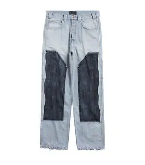 Balenciaga Ripped-off Wide-leg Jeans