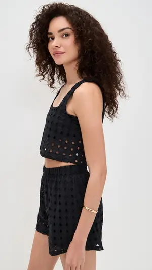 LE BOP Eyelet Tank - Black