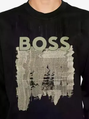 BOSS Logo-print Cotton Sweatshirt