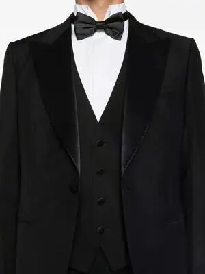 Caruso Shawl-lapel Single-breasted Suit - Black