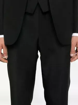 Caruso Shawl-lapel Single-breasted Suit - Black