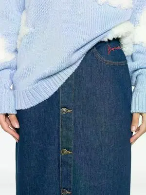 Fiorucci Button-front Denim Skirt