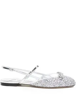 JIMMY CHOO Belinda Glitter Slingback Sandals