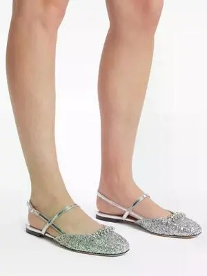 JIMMY CHOO Belinda Glitter Slingback Sandals