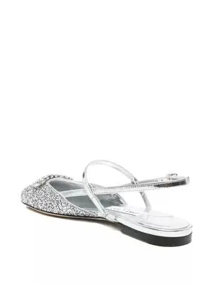 JIMMY CHOO Belinda Glitter Slingback Sandals