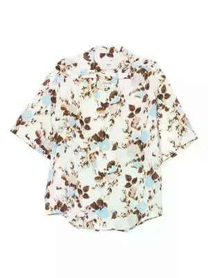 Ami Camp-collar Floral Shirt