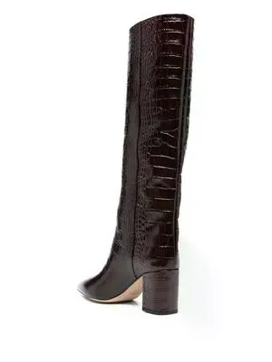 Paris Texas 77mm High-heeled Leather Boots