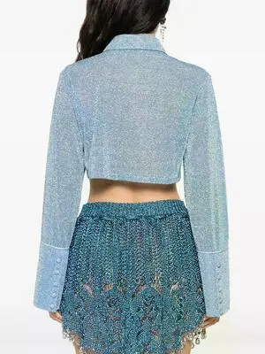 Oseree Lurex Cropped Top