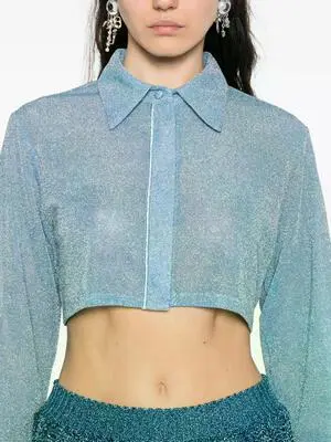 Oseree Lurex Cropped Top