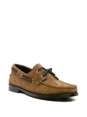 AeydĒ Harris Suede Boat Shoes - Brown