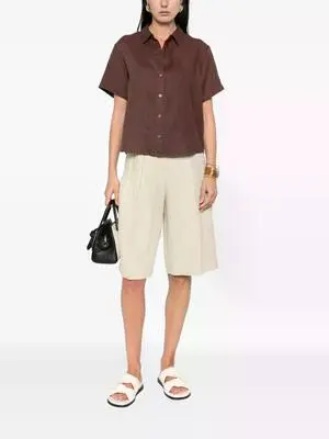 SAMSOE SAMSOE Button-front Linen Shirt