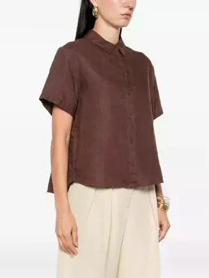 SAMSOE SAMSOE Button-front Linen Shirt