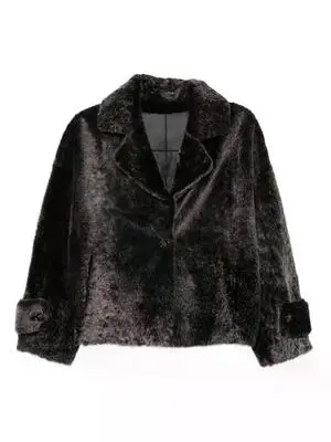 MANZONI 24 Shearling Button Jacket - Grey
