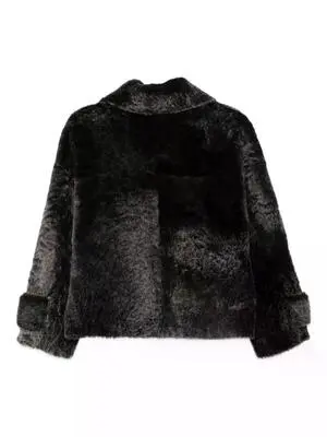 MANZONI 24 Shearling Button Jacket - Grey