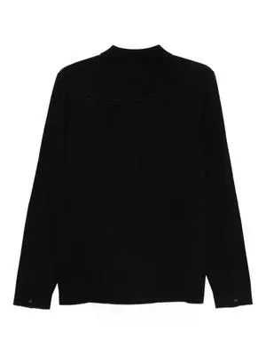 ZANONE Virgin-wool Button-front Shirt - Black