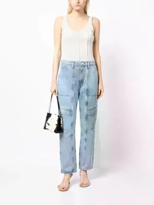 AGOLDE Elna Slim-cut Bodysuit In Ribbed Organic Cotton