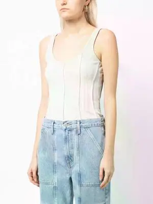 AGOLDE Elna Slim-cut Bodysuit In Ribbed Organic Cotton