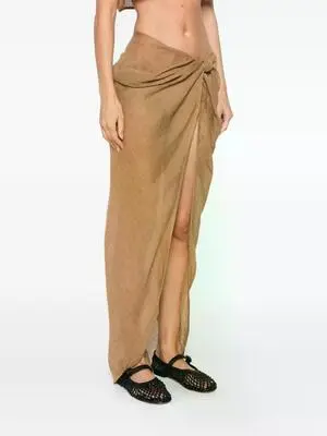 Le Kasha Knotted Linen Skirt