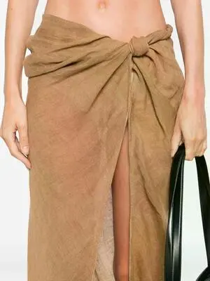 Le Kasha Knotted Linen Skirt