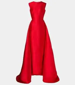 Solace London Larsen Satin Gown - Red