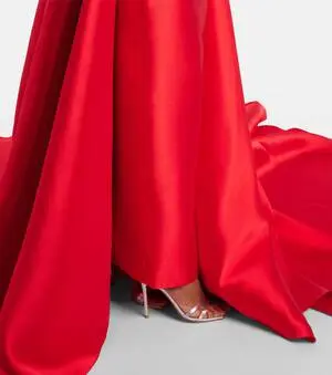 Solace London Larsen Satin Gown - Red