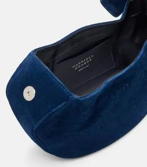 Gabriela Hearst Soft Demi Mini Suede Clutch - Blue