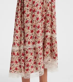 Rixo Raven Floral Midi Dress