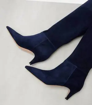GIANVITO ROSSI Elise Suede Knee-high Boots