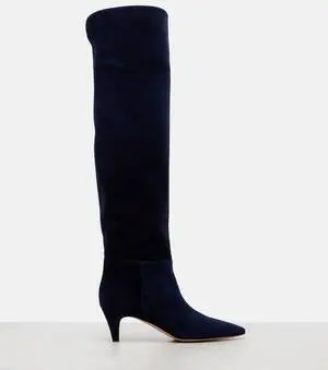 GIANVITO ROSSI Elise Suede Knee-high Boots