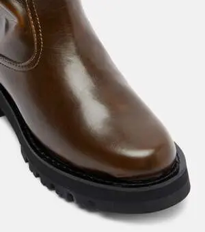 GANNI Studs Knee-high Boots - Brown