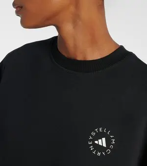 Adidas By Stella McCartney Logo Cotton-blend Jersey Sweatshirt