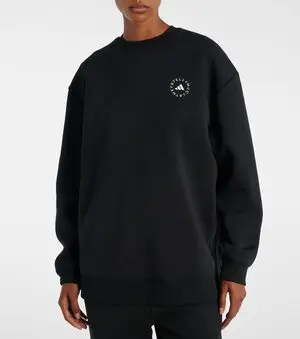 Adidas By Stella McCartney Logo Cotton-blend Jersey Sweatshirt