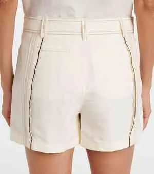 Tory Burch High-rise Linen-blend Shorts