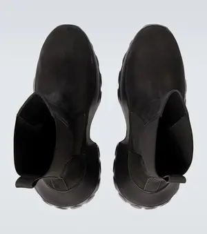 Rick Owens Beatle Mega Tractor Leather Chelsea Boots - Black