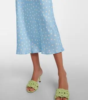 Rixo Ardith Polka-dot Midi Skirt