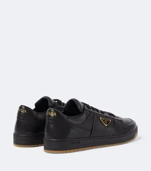 Prada Downtown Leather Sneakers - Black