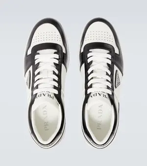 Prada Downtown Leather Sneakers
