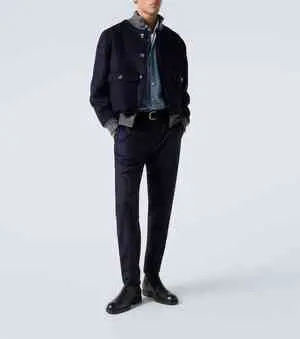 SLOWEAR Virgin Wool Flannel Slim Pants