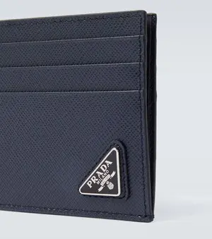 Prada Logo Saffiano Leather Card Holder