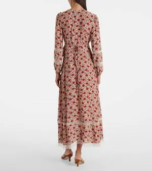 Rixo Floral Printed Midi Dress
