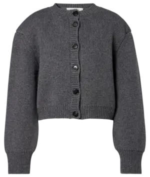 RÓHE Statement Wool Cardigan - Grey