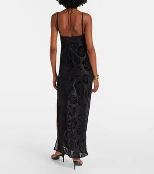 SIR. Vittoria Embroidered Maxi Dress - Black