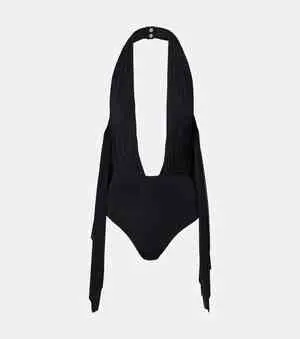 Balmain Halterneck One-piece Swimsuit - Black
