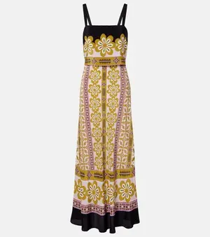 La DoubleJ Printed Silk Crêpe De Chine Maxi Dress - Multicoloured