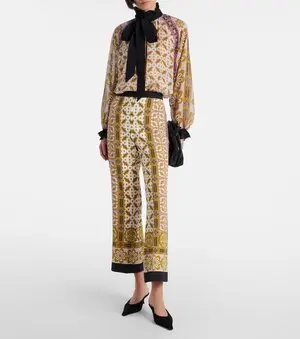 La DoubleJ Cerere Printed Tie-neck Blouse - Multicoloured