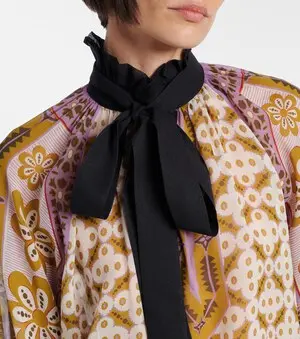 La DoubleJ Cerere Printed Tie-neck Blouse - Multicoloured