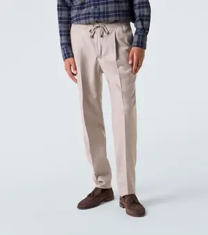 SLOWEAR Virgin Wool Flannel Slim Pants