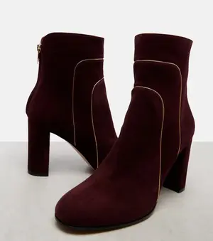GIANVITO ROSSI 85 Suede Ankle Boots